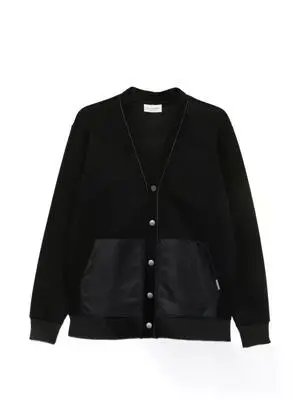 YES LONDON Contrast-panel Press-stud Cardigan