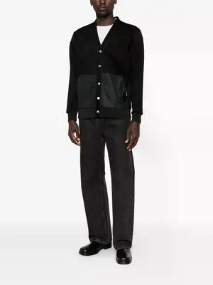 YES LONDON Contrast-panel Press-stud Cardigan