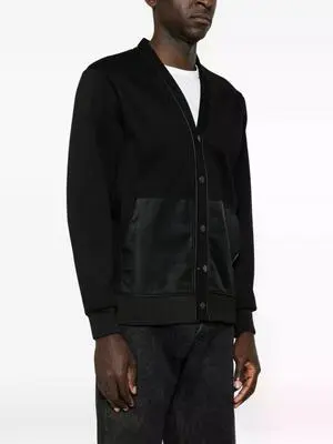 YES LONDON Contrast-panel Press-stud Cardigan