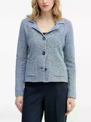 BENETTON Textured-knit Notched-lapel Cardigan
