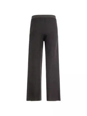 FRACOMINA Chevron-knit Palazzo Trousers - Brown