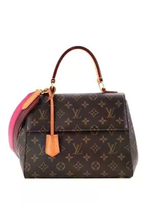 LOUIS VUITTON Cluny Top Handle Bag Monogram Canvas Bb Satchel - Brown