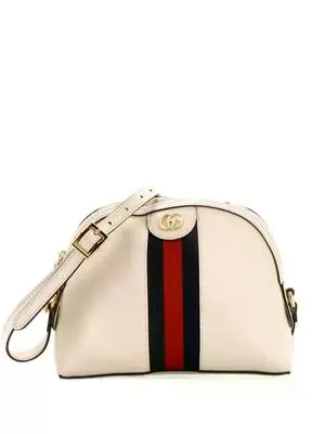 Gucci Ophidia Dome Shoulder Bag Leather Small Crossbody Bag - White