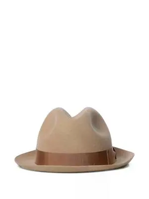 Borsalino Grosgrain-trim Felt Hat - Neutrals