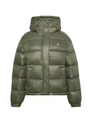 Calvin Klein Quilted Hooded Puffer Jacket - Green