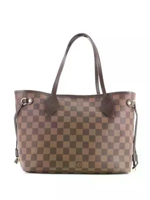LOUIS VUITTON Neverfull Damier Pm Tote Bag - Brown