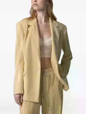 GAELLE PARIS Corduroy Single-breasted Blazer