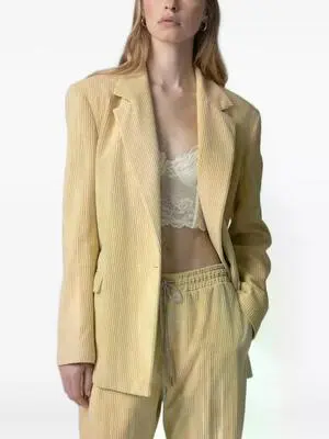 GAELLE PARIS Corduroy Single-breasted Blazer