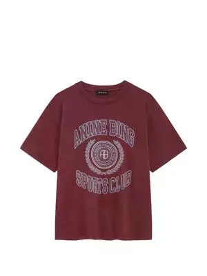 ANINE BING Cade Tee Collegiate Burgundy - Red