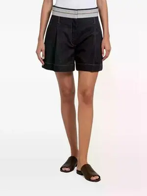 Brunello Cucinelli Pleated Denim Shorts