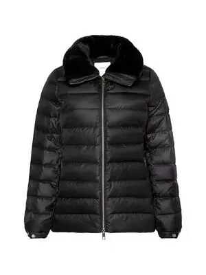 Calvin Klein Faux-fur-trim Quilted Jacket - Black