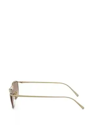 Oliver Spencer Rectangle-frame Sunglasses - Gold