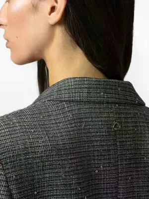 GAELLE PARIS Sequin-embellished Double-breasted Blazer