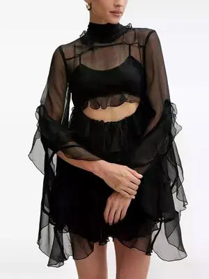 Bardot Ruffled Cutout Mini Dress