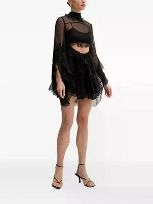 Bardot Ruffled Cutout Mini Dress