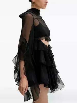 Bardot Ruffled Cutout Mini Dress