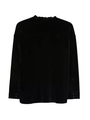 Emporio Armani Ruffled Velvet Blouse