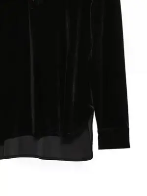 Emporio Armani Ruffled Velvet Blouse