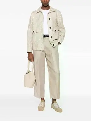 Brunello Cucinelli Pleated-detail Linen Trousers