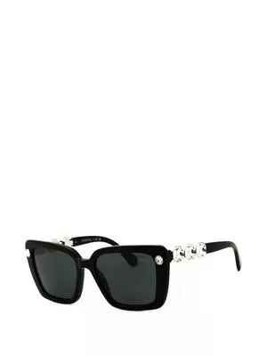SWAROVSKI Crystal-embellished Square-frame Sunglasses - Black
