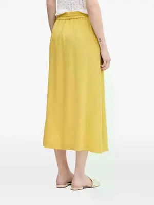 BENETTON Drawstring Side-slit Midi Skirt