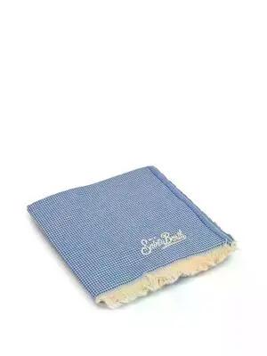 MC2 SAINT BARTH Diamond Waffle Towel - Blue