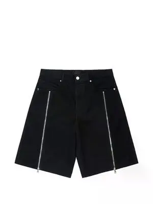 RtA Caleb Zip-detail Denim Shorts - Black