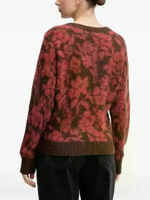 BENETTON Floral-intarsia Sweater