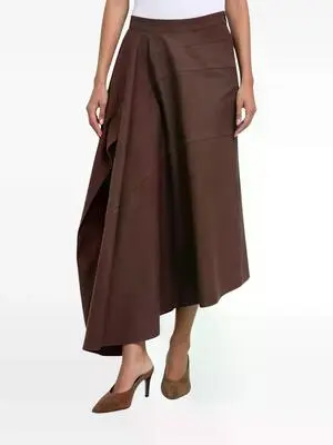 Brunello Cucinelli Asymmetric Tiered-effect Skirt