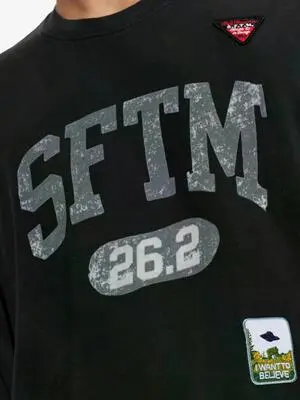 SONG FOR THE MUTE Logo-print Patch-detail T-shirt