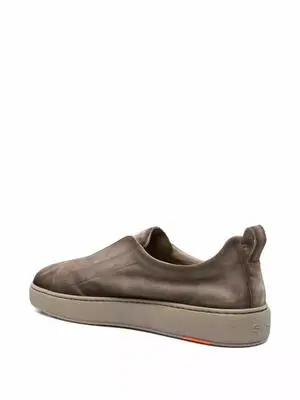 Santoni Logo-debossed Sneakers - Neutrals