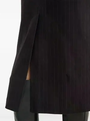 BENETTON Pinstripe-pattern Slit Midi Skirt
