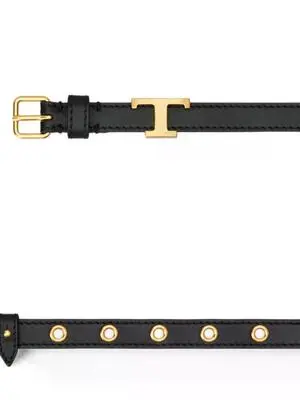 TOD'S T Timeless Eyelet-embellished Belt