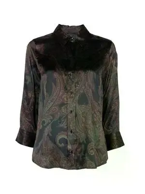 L'Agence Dani Paisley-print Blouse - Black