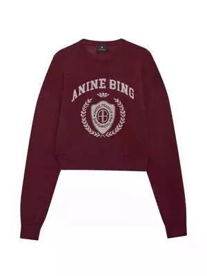 ANINE BING Mia Sweater Burgundy - Red