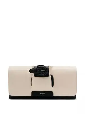 Perrin La Parisienne Buckle-strap Clutch Bag - Neutrals