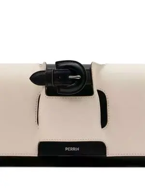Perrin La Parisienne Buckle-strap Clutch Bag - Neutrals