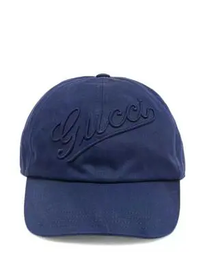 Gucci Logo Embroidered Baseball Cap - Blue