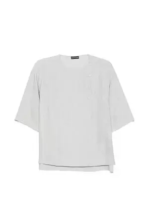 Emporio Armani Button-detail Round-neck Blouse