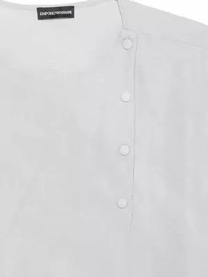 Emporio Armani Button-detail Round-neck Blouse