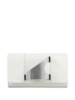Perrin L'eiffel Strass Leather Clutch Bag