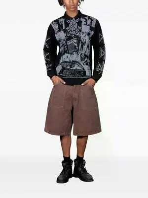 PLEASURES Poster Long-sleeve Polo Shirt