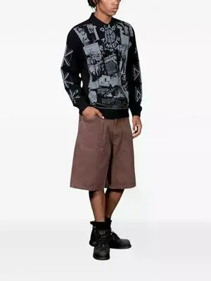 PLEASURES Poster Long-sleeve Polo Shirt