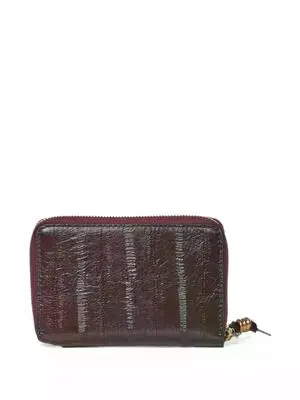 GIANNI CHIARINI Eel Crinkled-finish Wallet - Red
