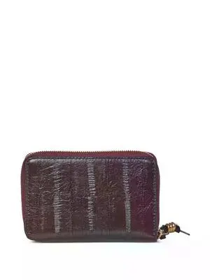 GIANNI CHIARINI Eel Crinkled-finish Wallet - Red