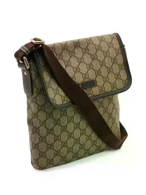Gucci Gg Canvas Flap Messenger Bag