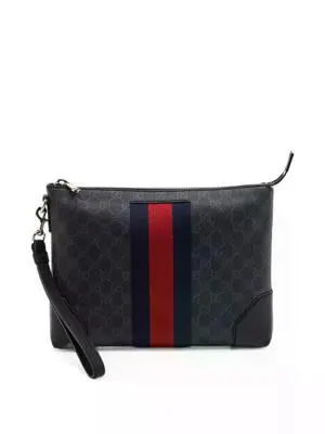 Gucci Gg Supreme Clutch Bag - Black