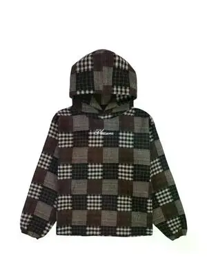 PLEASURES Madras Patchwork Check-print Hoodie