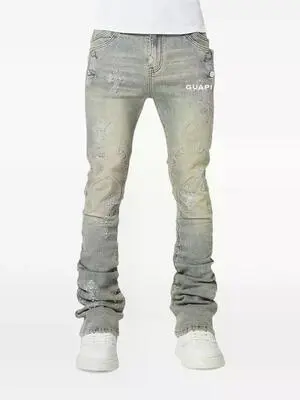 GUAPI Rhinestone-embellished Stacked Jeans