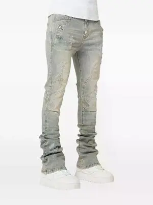 GUAPI Rhinestone-embellished Stacked Jeans